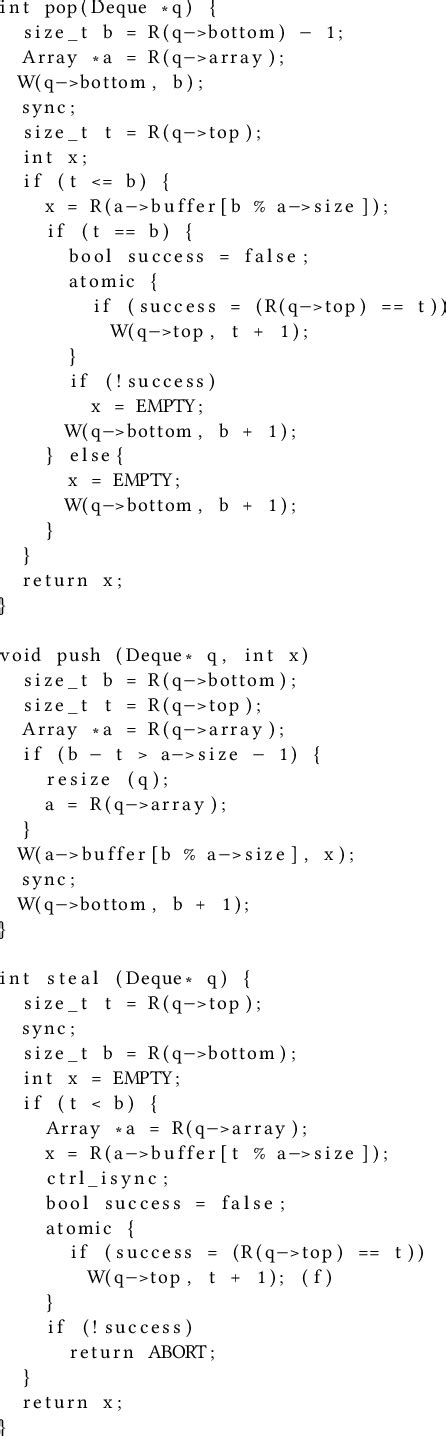 Figure 1 From Balanced Double Queues For Gc Work Stealing On Weak Memory Models Semantic Scholar