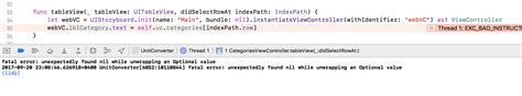 Ios Exception While Unwrapping An Optional Value Stack Overflow