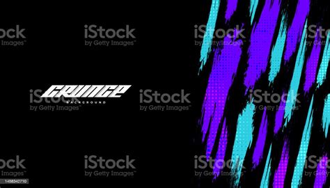 하프톤 효과가 있는 추상적이고 다채로운 브러시 배경 그런 지 배경입니다 배너 포스터 또는 스포츠 배경에 대한 브러시 획 그림입니다 디자인을위한 스크래치 및 텍스처 요소 0