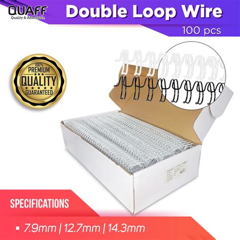Double Loop Wire Metal Ring Binder A4 Binding 7 9mm 12 7mm 14 3mm Black And White Shopee