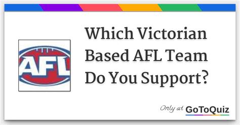 Which Victorian Based AFL Team Should You Support