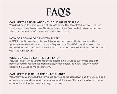 To Do List Template Clickup Template Digital Life Planner Task List Template Clickup