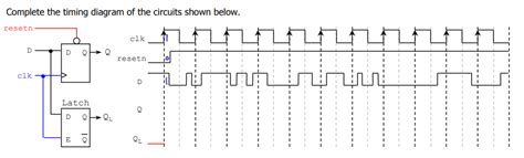 Solved Complete The Timing Diagram Of The Circuits Shown Chegg Com