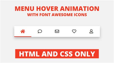 Active Tab Hover Animation With Icons In Html And Css