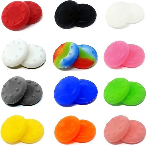 24 Pcs Silicone Thumb Grips Cap Cover Joystick Silicone Accessories Replacement