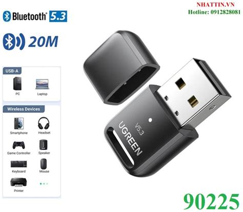 Thiết Bị Usb Bluetooth 53 Dongle Cho Pc Chính Hãng Ugreen 90225 Cao Cấp