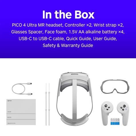 PICO 4 Ultra VR MR Headset Meta Quest 3S Snapdragon XR2 Gen 2 Refresh Rate 90 Hz 12GB