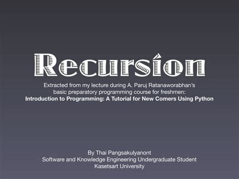 Introduction To Recursion Python Pdf