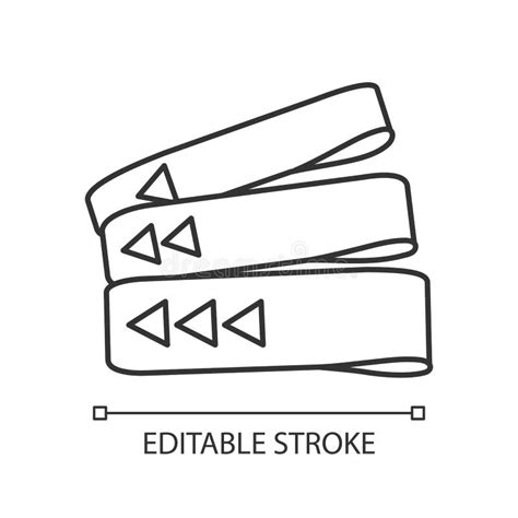 Resistance Bands Linear Icon Stock Vector Illustration Of Elastic Exercise 188780786