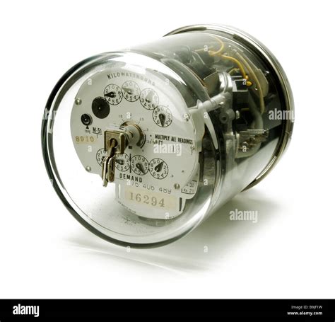 An Electrical Power Meter On It S Side Stock Photo Alamy