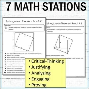 Pythagorean Theorem Stations By Make Sense Of Math TpT
