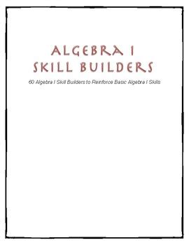 Algebra I Skill Builders By Jeremy Kaneshima TPT