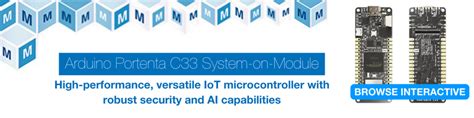 Arduino Portenta C33 Som Versatile Iot Microcontroller With Robust Security And Ai Capabilities
