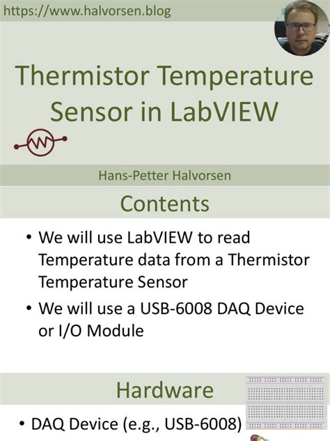 Thermistor Temperature Sensor In Labview Pdf Computer Engineering
