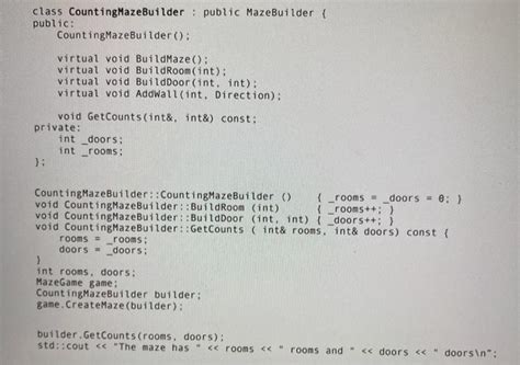 Solved Class Mazebuilder Public Virtual Void Buildmaze
