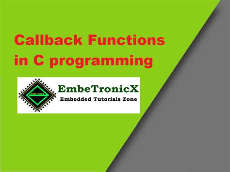 Callback Function In C Explained With Practical Examples
