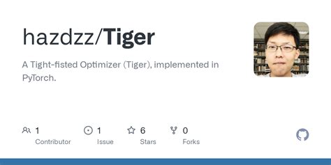 github hazdzz tiger a tight fisted optimizer tiger implemented in