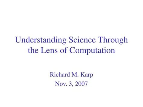 ppt understanding science through the lens of computation powerpoint presentation id 1411447