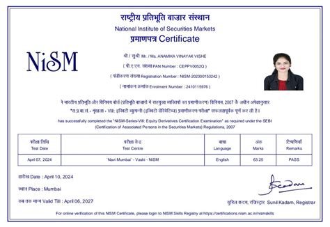 Passed Nism Series Exam Anamika Vishe Posted On The Topic Linkedin