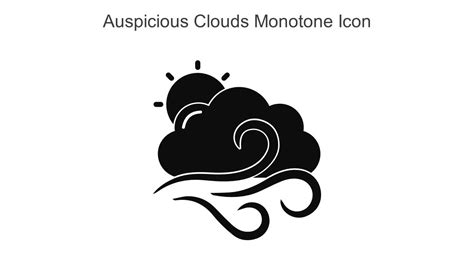 Auspicious Clouds Monotone Icon In Powerpoint Pptx Png And Editable Eps Format PPT Example