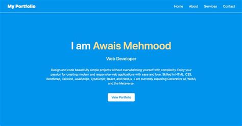 Awais Mehmood On Linkedin Portfolio Website Built With Nextjs