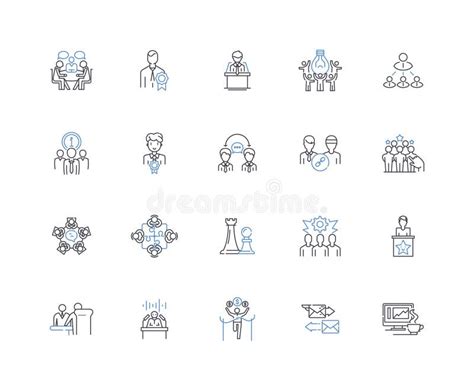Organizing Line Icons Collection Systematize Categorize Arrange Simplify Sort Plan