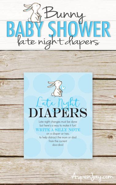 Blue Bunny Late Night Diapers Sign Aspenjay