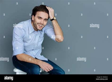 Cheerful Bearded Man Fixing Hi Res Stock Photography And Images Alamy