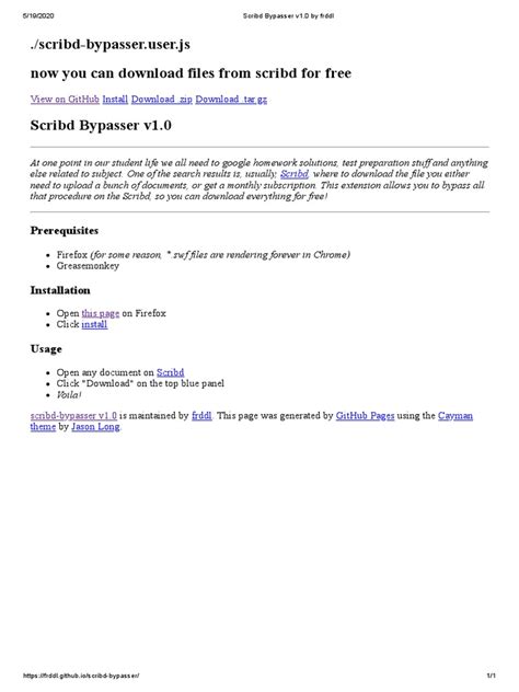 Scribd Bypasser Userjs Now You Can Download Files From Scribd For Free Pdf