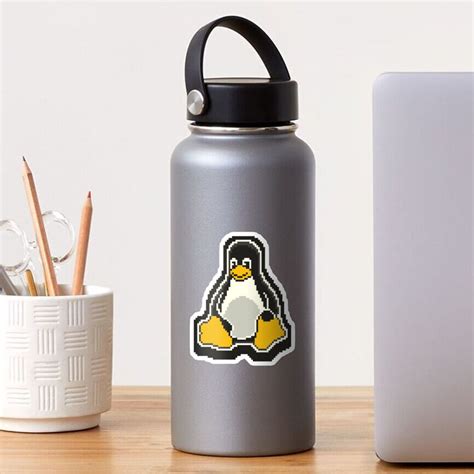 Linux Tux Pixel Art Sticker For Sale By Astrellon Redbubble
