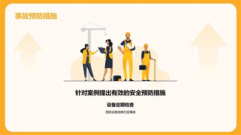 橙色插画风安全生产月宣传ppt模板 Islide