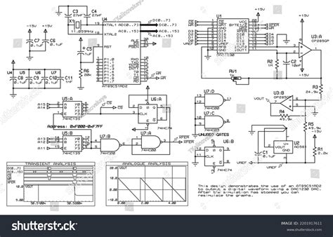 Vector Electrical Schematic Diagram This Design Stock Vector Royalty