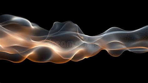 Abstract Orange And Grey Wave With Glowing Particles Stock Illustration Illustration Of Cosmic