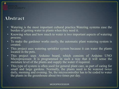 Automatic Plant Watering Using Arduinos Ppt