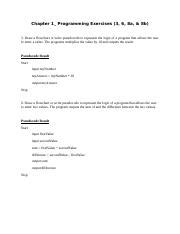 Chapter 1 Programming Exercises 3 6 8a 8b Docx Chapter 1