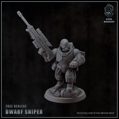 🔫 Dwarf Sniper・free 3d File For 3d Printing・cults
