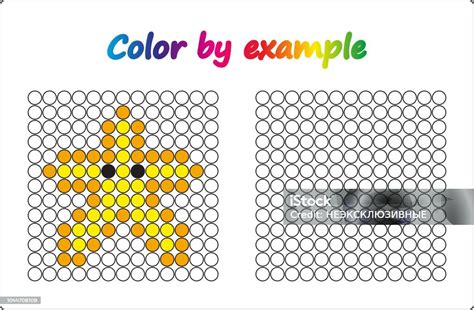 워크시트입니다 퍼즐 작업 유치원 아이 들을 위한 게임입니다 예를 들어 색상 색칠 공부 책입니다 벡터 일러스트입니다 동그라미 그림판 개발에 대한 스톡 벡터 아트 및 기타