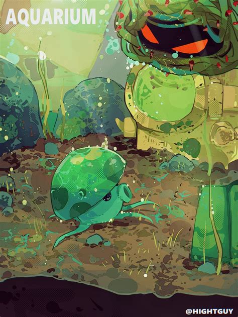 Tangle Kelp And Sea Shroom Plants Vs Zombies Drawn By Hightguy Danbooru