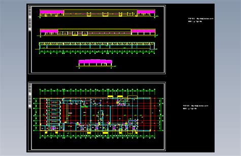长139 5米 宽39米 1层食品厂房建筑方案设计图【1层平面 立面图（无剖面及屋顶平面）】 Autocad 2007 模型图纸下载 懒石网