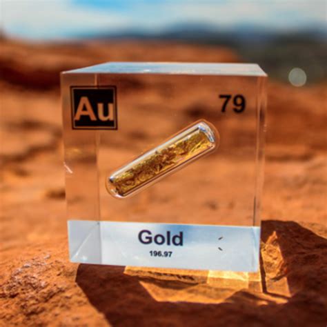 Gold Element Cube Engineered Labs Artifact Displays Touch Of Modern