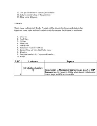 Course Module Managerial Economics DOC