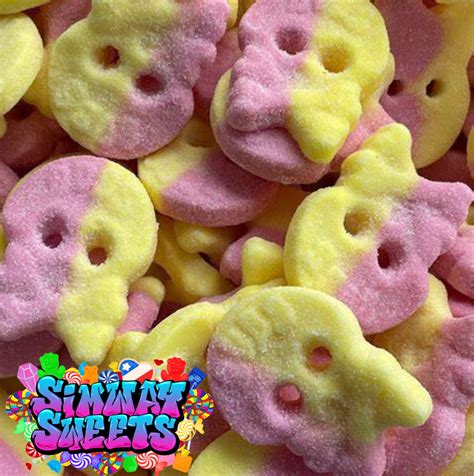 Bubs Sour Raspberry And Lemon Foam Skulls Simway Sweets