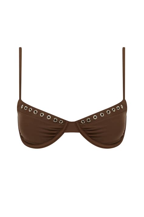 Julia Bikini Top Chocolate With Jéan