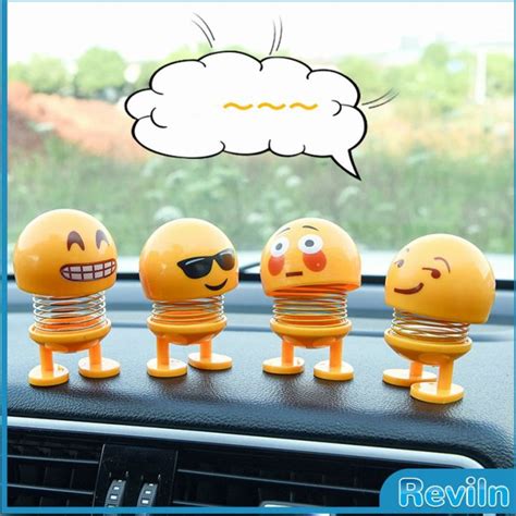 Reviln ตุ๊กตาอิโมจิ ตุ๊กตาส่ายหัว ตกแต่งรถภายใน Emoji ตุ๊กตาส่ายหัวได้ ประดับยนต์ Car Decoration