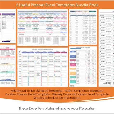 Brain Dump Excel Template Excel Planner Tracker Printable Brain Dump