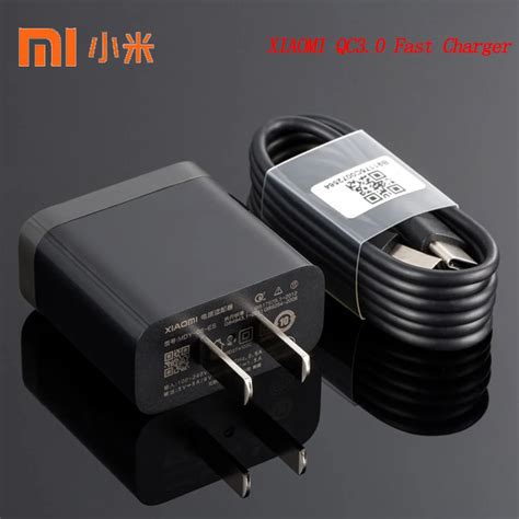 Original Xiaomi Usb Fast Charger V A Qc Travel Adapter Cm Type C Data Cable For Mi