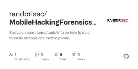 GitHub Randorisec MobileHackingForensicsCheatSheet Basics On Commands Tools Info On How To Do