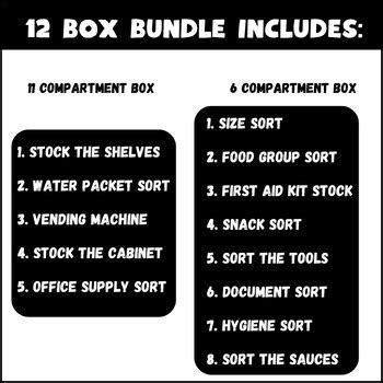 Special Education Task Box Bundle Vocational Life Skills TPT