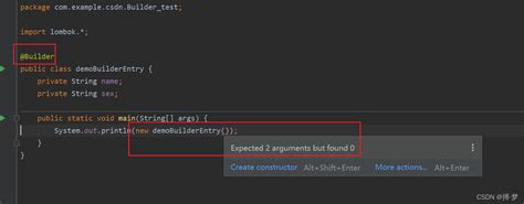 使用builder导致的无法创建无参构造方法builder导致无参构造 Csdn博客