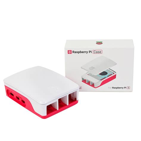 Official Raspberry Pi 5 Case White Red Include Large Cooling Fan